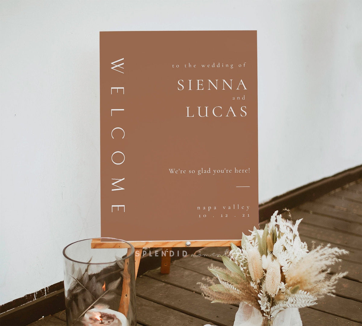 Terracotta Wedding Welcome Sign Template, Terracotta Welcome Sign, Bur ...