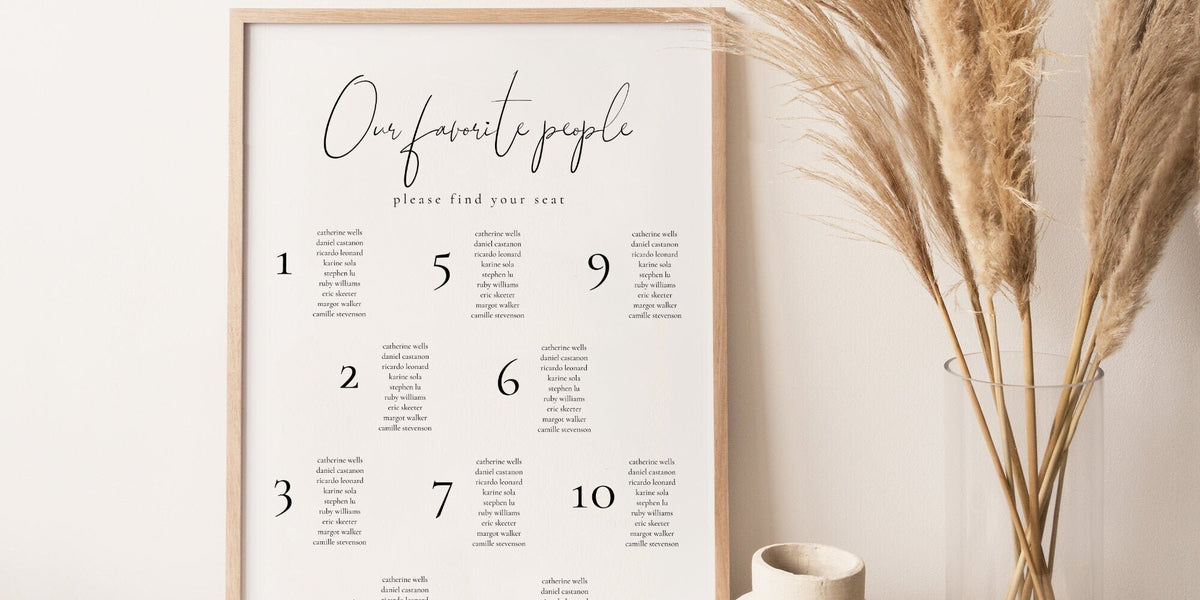 seating chart template etsy