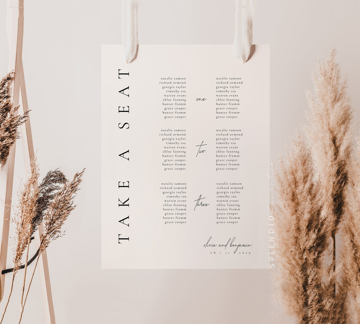 Take a Seat Wedding Sign Template, Wedding Seating Chart, Modern Seati ...