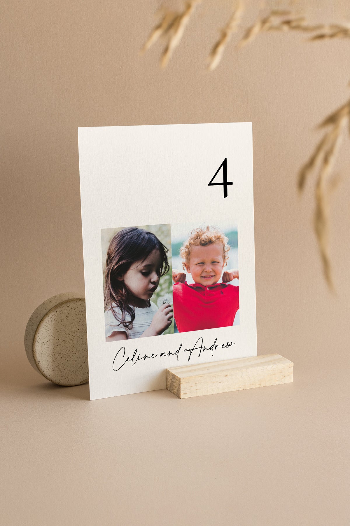 Editable Photo Table Number Template, Editable Wedding Table Numbers S ...